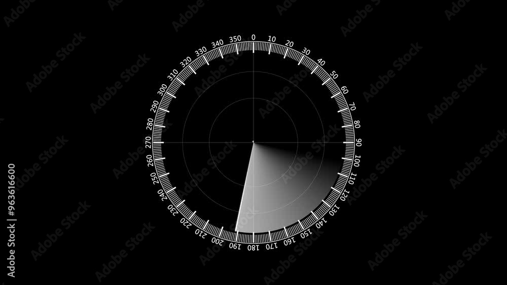 Signal transmitted radar. Glow green background with navigation radar ...