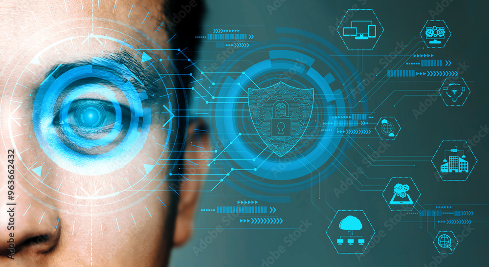 Future cyber security data protection by biometrics scanning with human ...