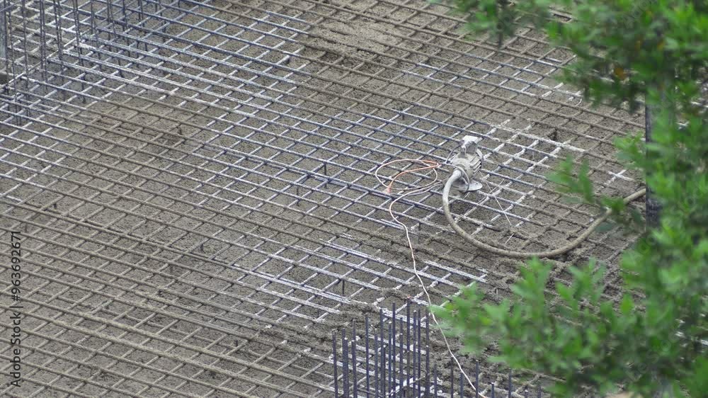 Finished leveling the slab and pouring the concrete basement floor ...