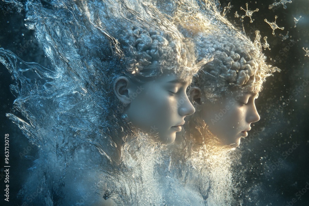 Neuronal sharpness Neural network Mythical depiction of two women ...