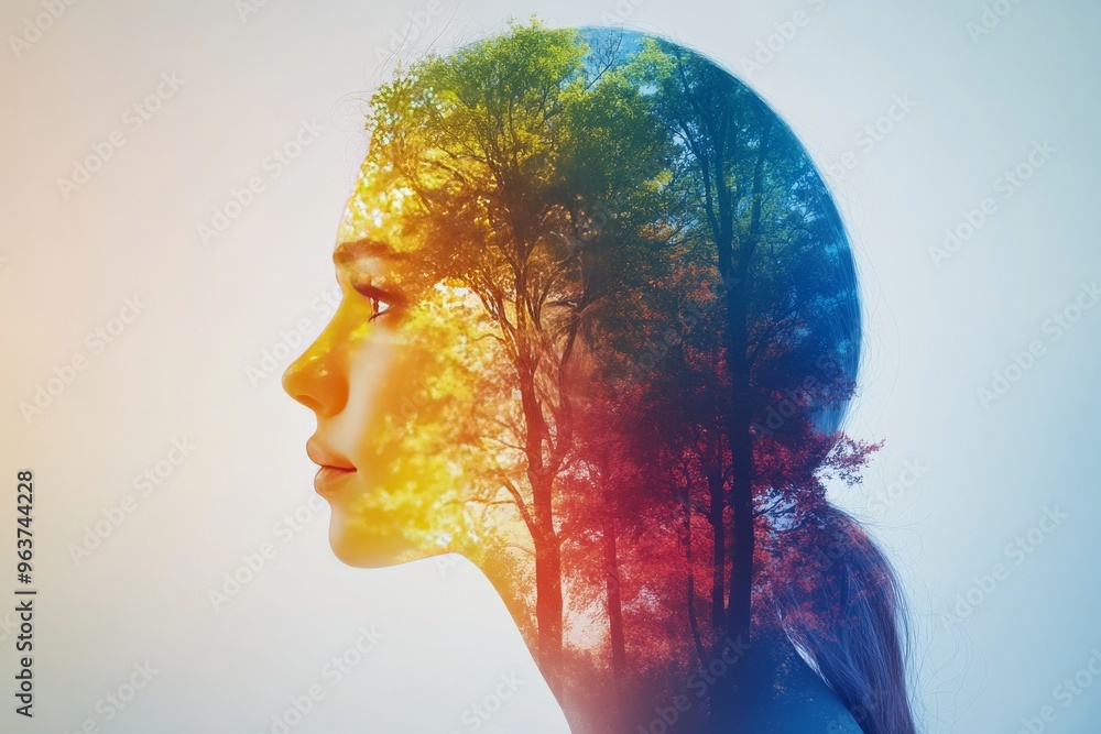 Subcortical structures Intellectual horsepower Side profile of a woman ...
