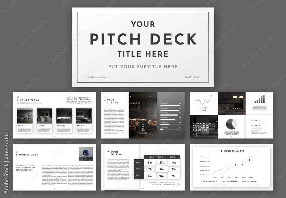 Pitch Deck Presentation Layout Stock Template | Adobe Stock