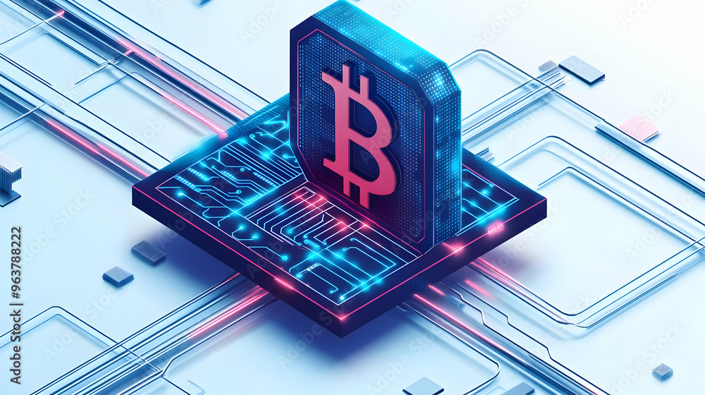 3D Digital Wallet with Circuit Paths and Dollar Icon - Secure Financial Transactions Through AI ...