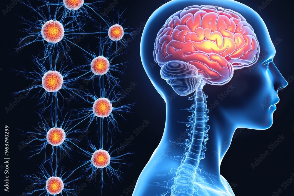 Cranial nerve photoreceptor and basal ganglia artistic visualization of ...