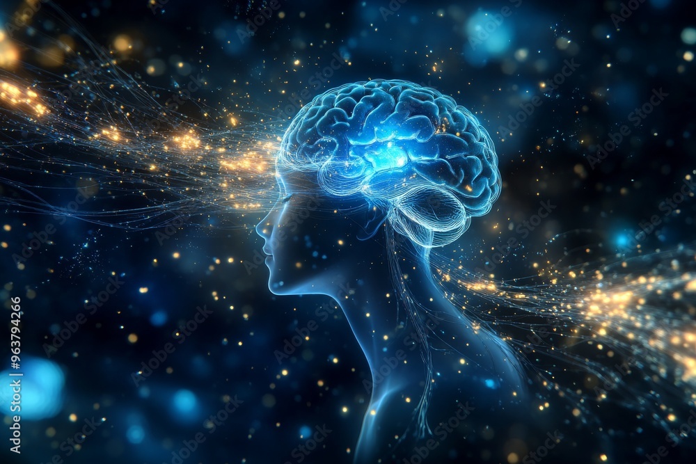 Somatosensory cortex microglia and optic chiasm artistic 3d rendering ...