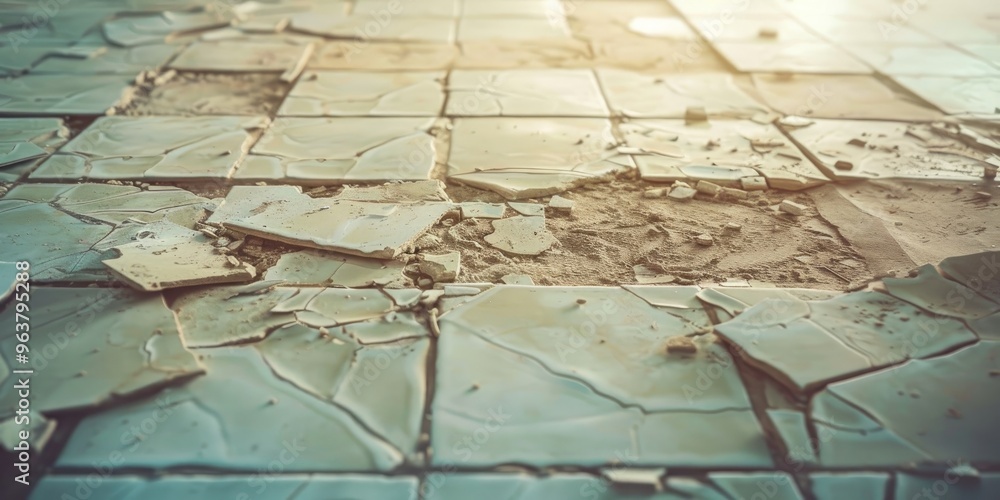 Compromised ceramic tile flooring caused by inferior building materials ...