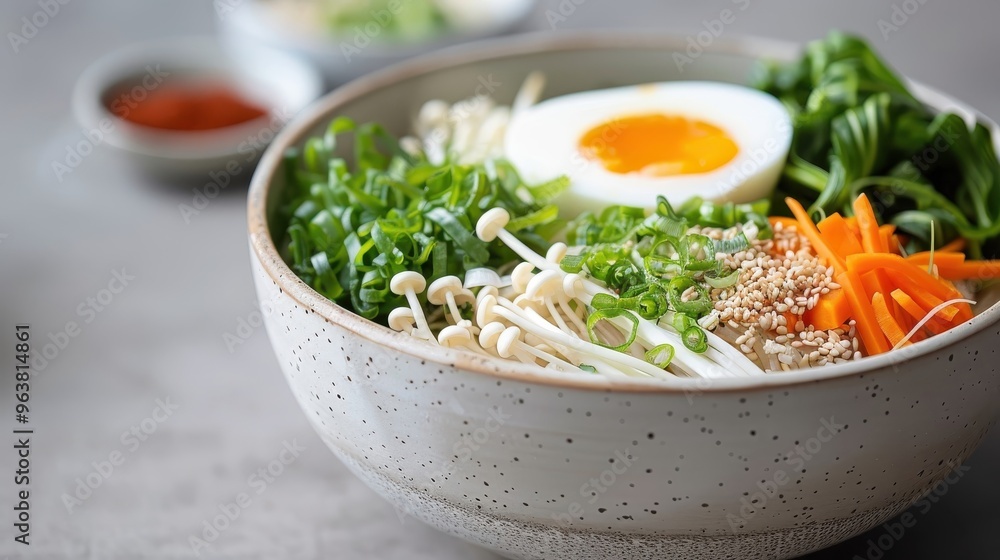 Ramen with Enoki Mushrooms: Hearty ramen featuring enoki mushrooms ...