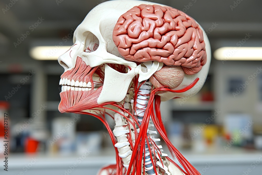 Capillary endothelial cells thalamus and parietal lobe side view of ...