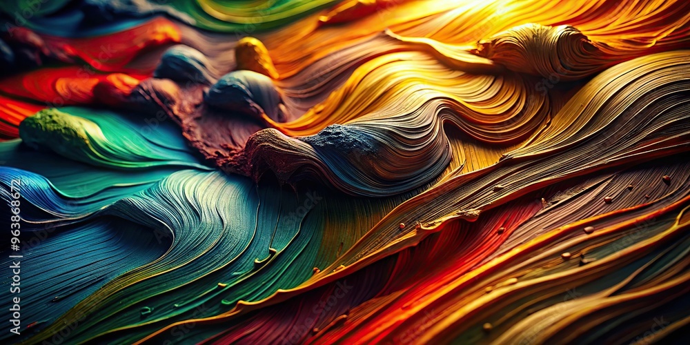 A mesmerizing, high-quality shot of a color palette, capturing the ...
