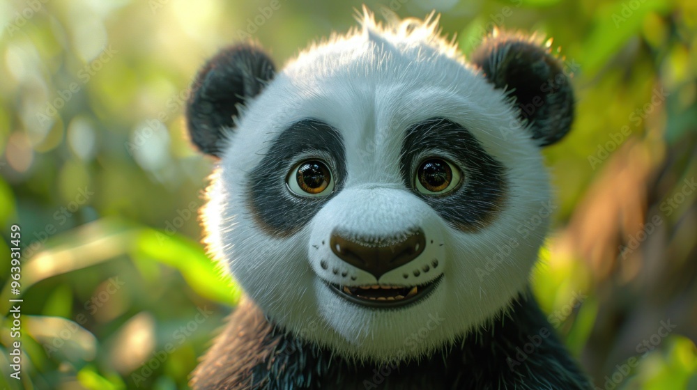 Realistic CG Panda in Zoo Crowd Dance Animation Loop with Alpha Channel ...