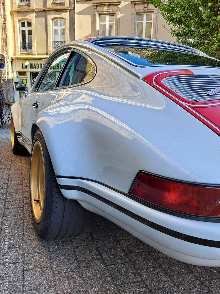 porsche 911 rear side motor hood classic sport vintage car iconic Stock ...