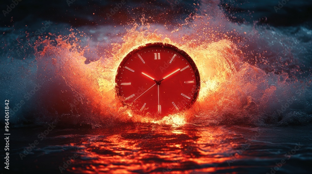 Close call urgency illustrated with a clock face showing a near-miss ...