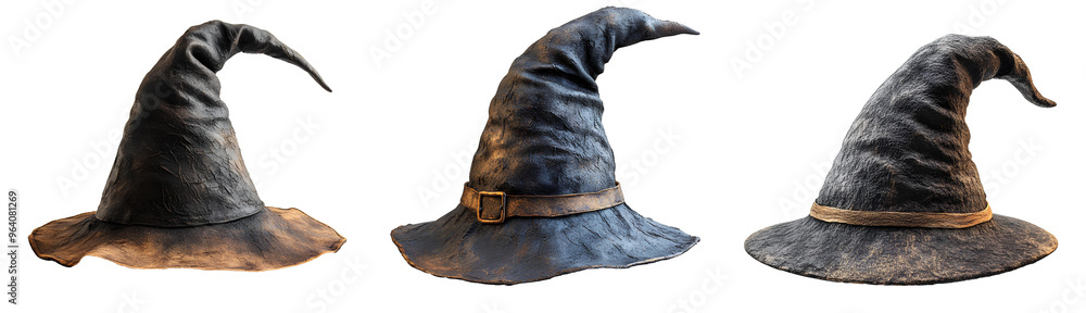 witch hat set png. set of witch hats in celebration of halloween png ...