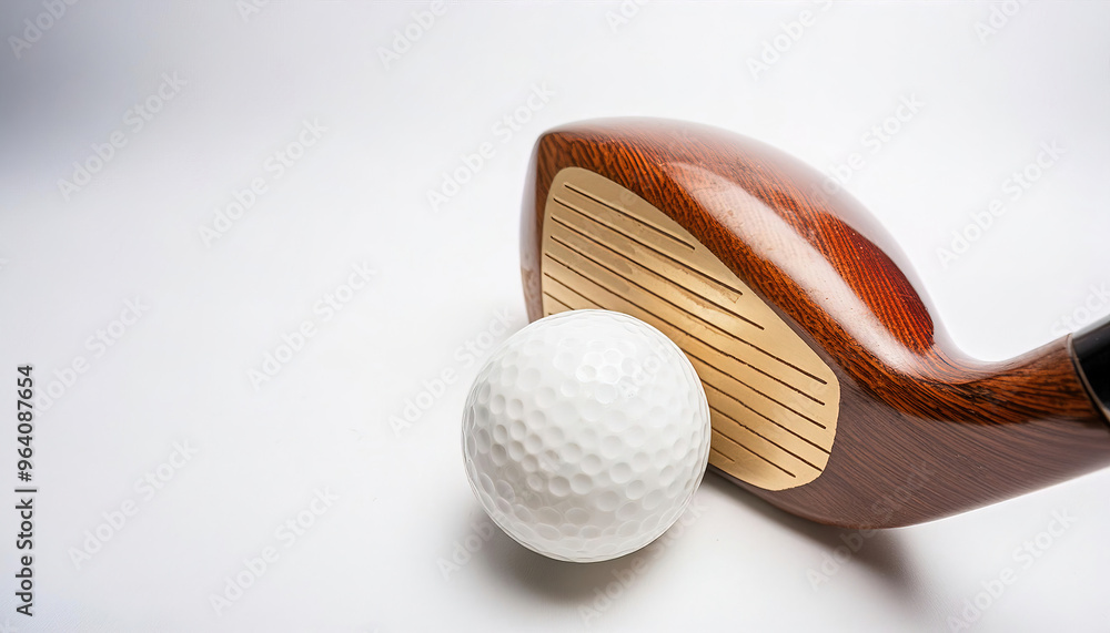 Standard white dimpled Golf ball as used in PGA professional golf ...