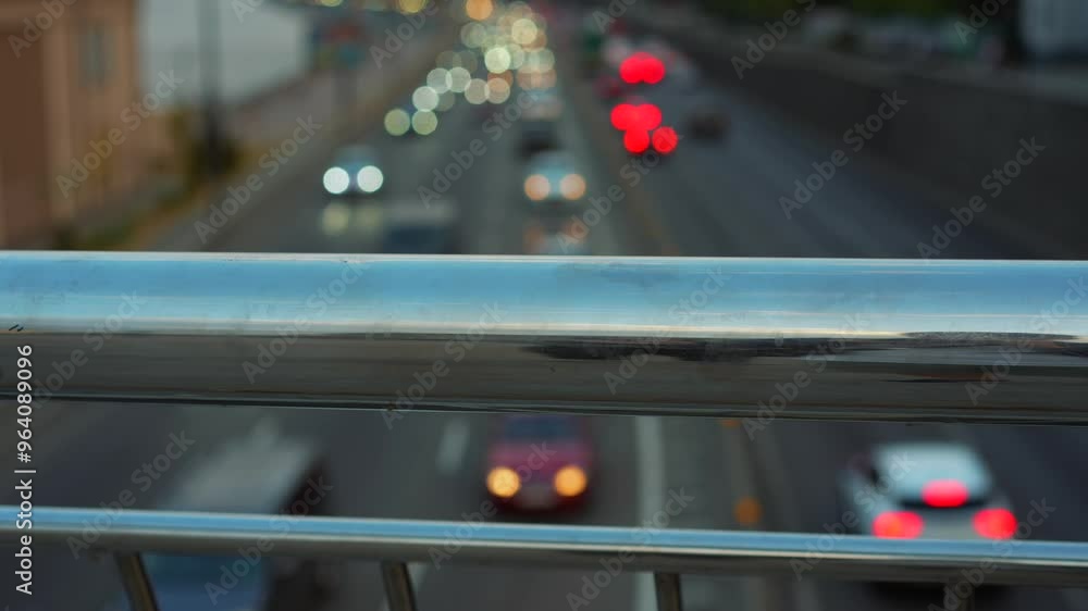 traffic, cars, street, city, headlights, lights, autobahn, congestion ...