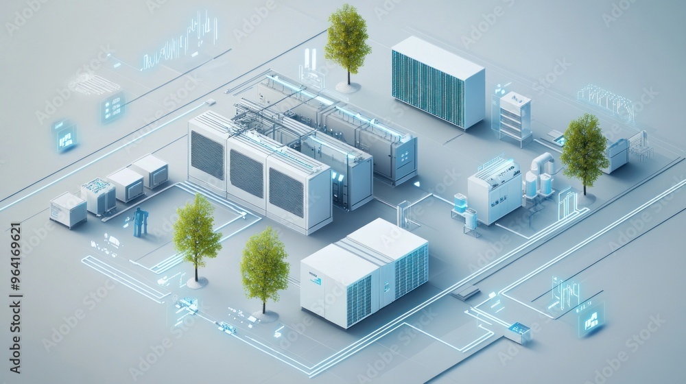 isometric A conceptual diagram showing how hydrogen can be integrated ...