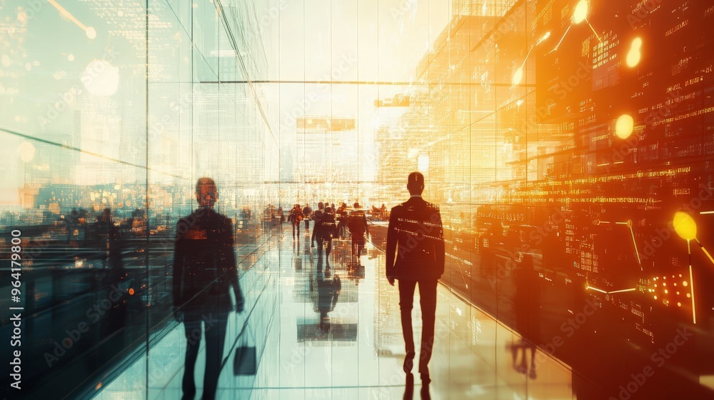 Energetic business scene illustrating the concept of organizational ...