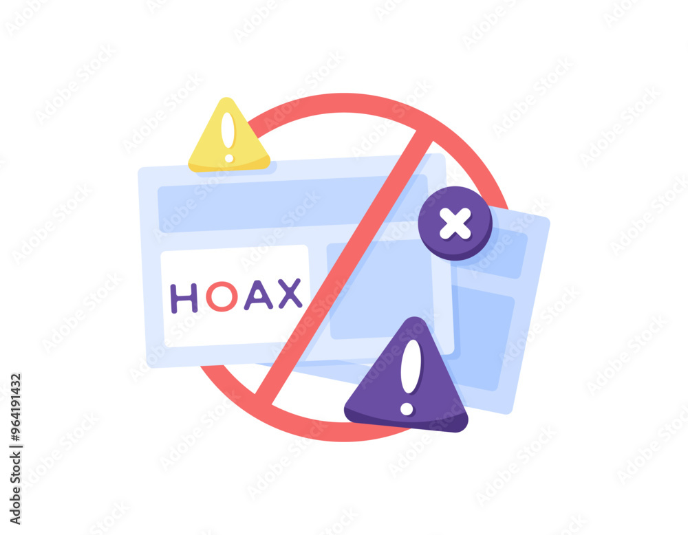 concept of prohibition to spread hoax news. command not to believe and ...
