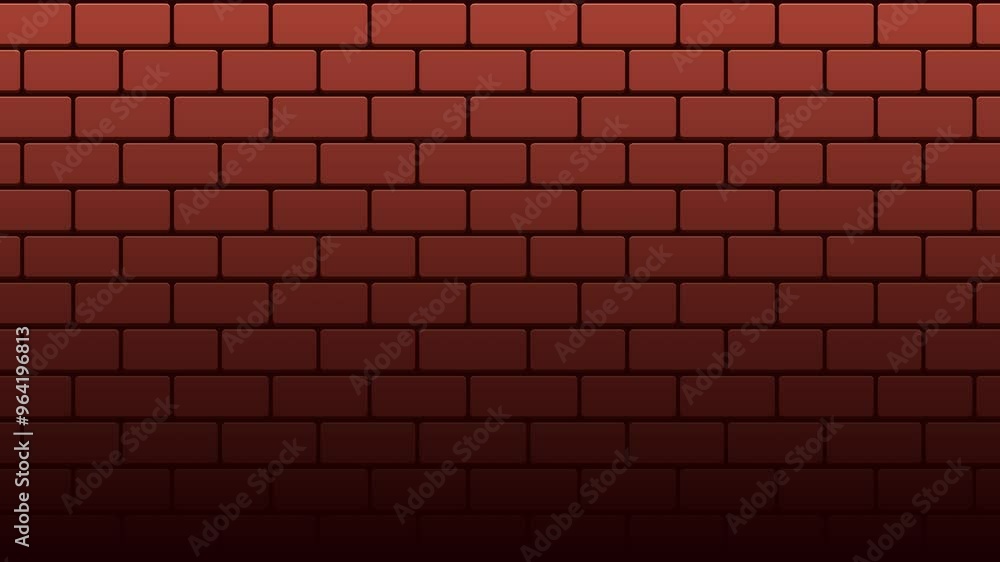 Brick wall texture animation. Brown brick wall background. Block brick ...
