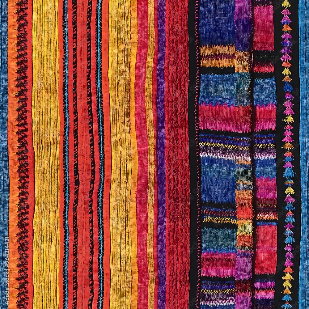 Aguayo Pattern - A colorful woven fabric pattern used for wrapping and ...