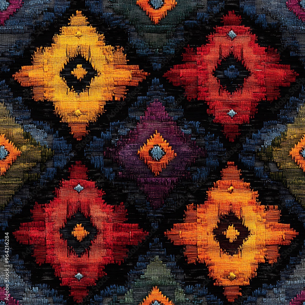 Maya Textiles Pattern - A woven fabric pattern influenced by the art ...