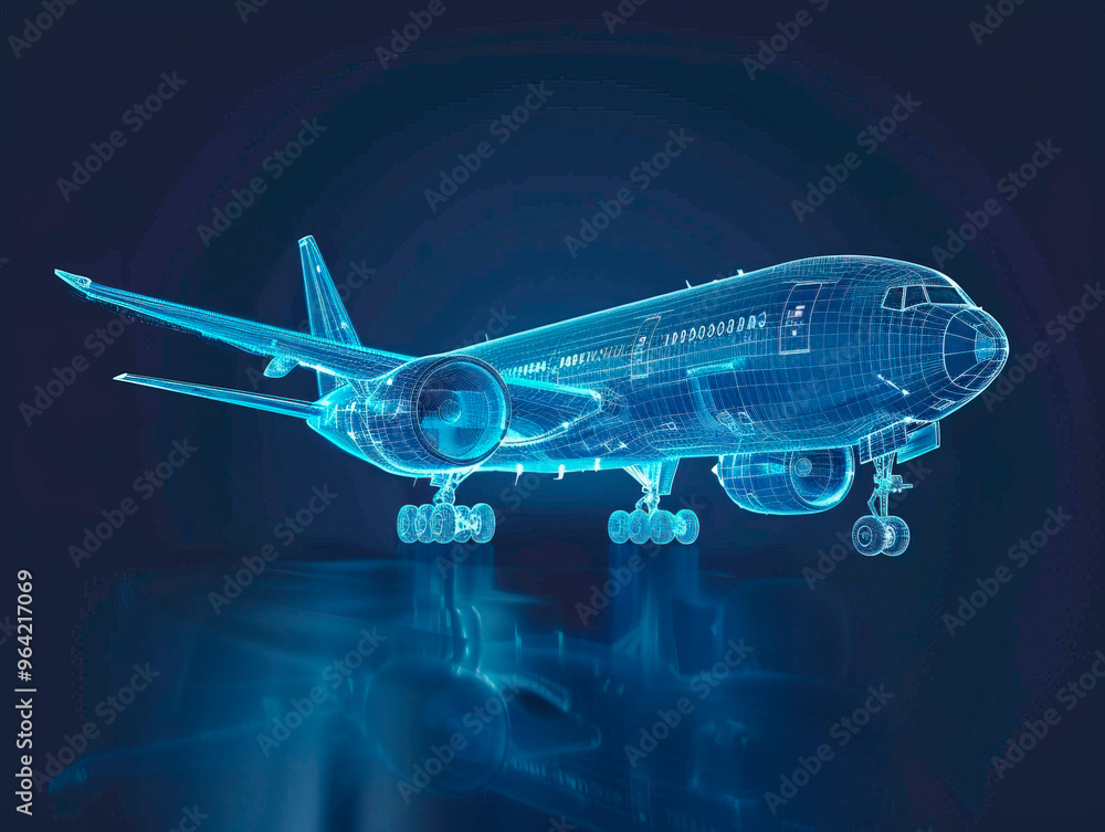 Augmented Reality Airplane Jet Engine Simulation. Advanced Industry ...