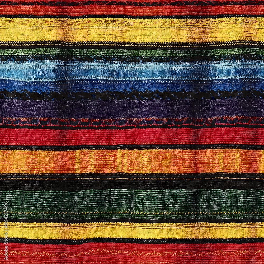 Zarape Pattern - A colorful striped pattern commonly found in Mexican ...