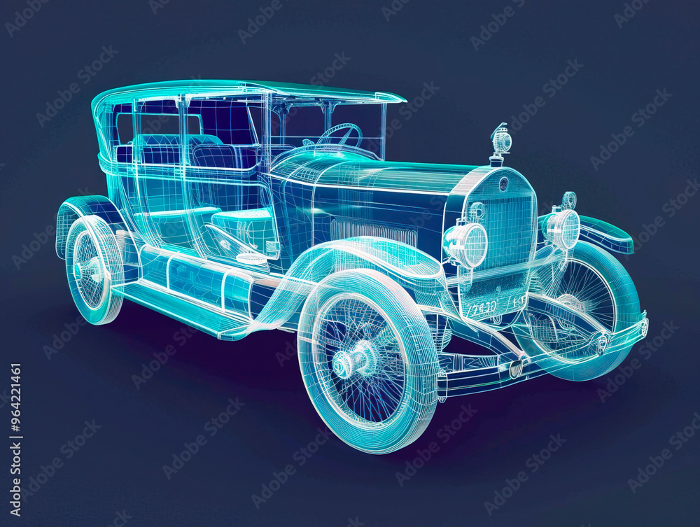 Car visualization with augmented reality Transparent car in studio ...