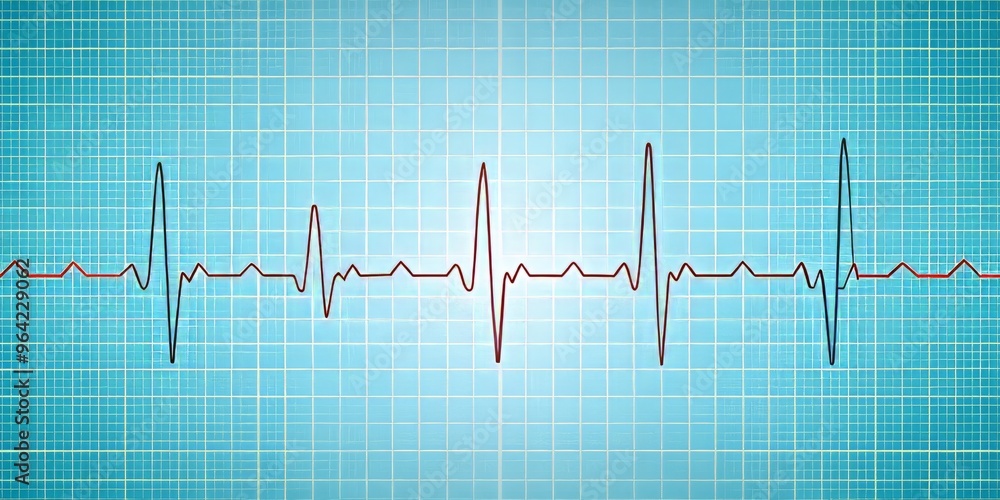 Vector diagram of a normal electrocardiogram waveform adjacent to an ...