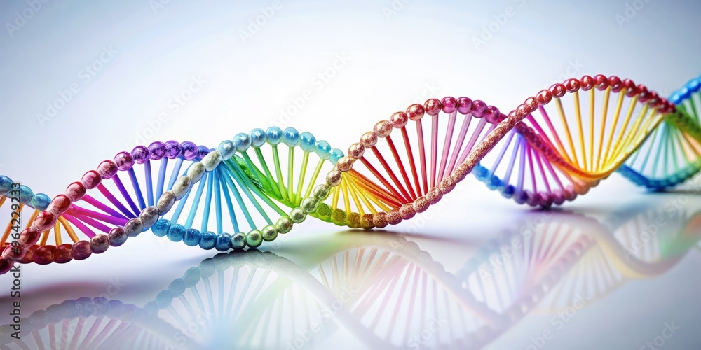 Illustrated genomic map unfolding from a double helix structure set ...