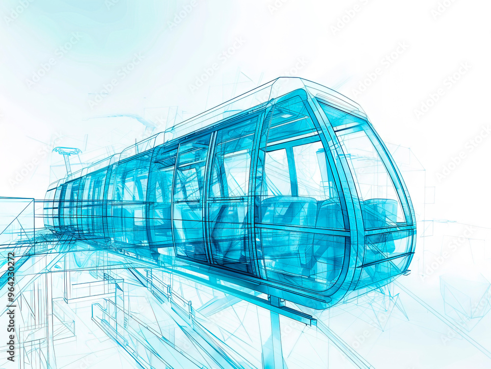 Funicular visualization with augmented reality Transparent funicular in ...