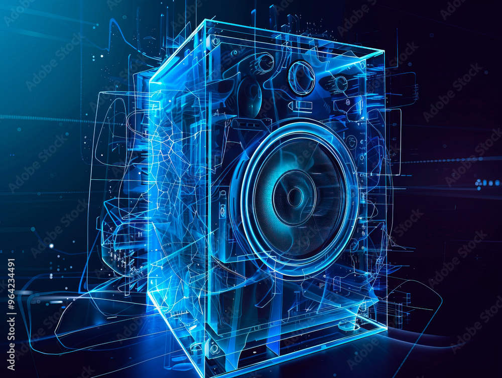 Music speaker visualization with augmented reality Transparent music ...