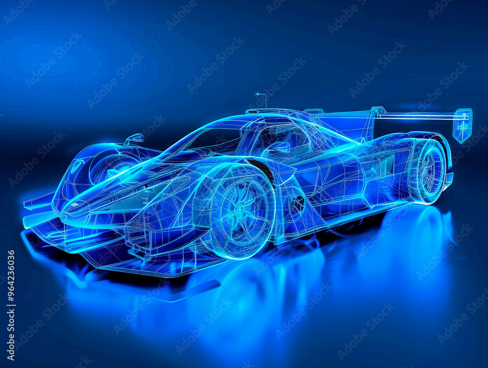 Racing car visualization with augmented reality Transparent racing car ...