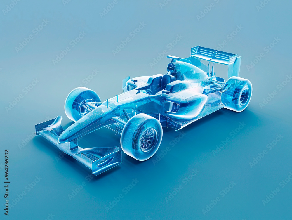 Racing car visualization with augmented reality Transparent racing car ...