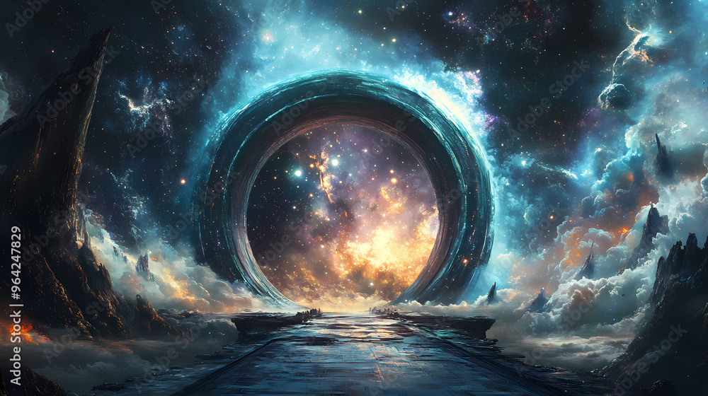 Captivating cosmic dreamscape a visually stunning interstellar bedroom ...