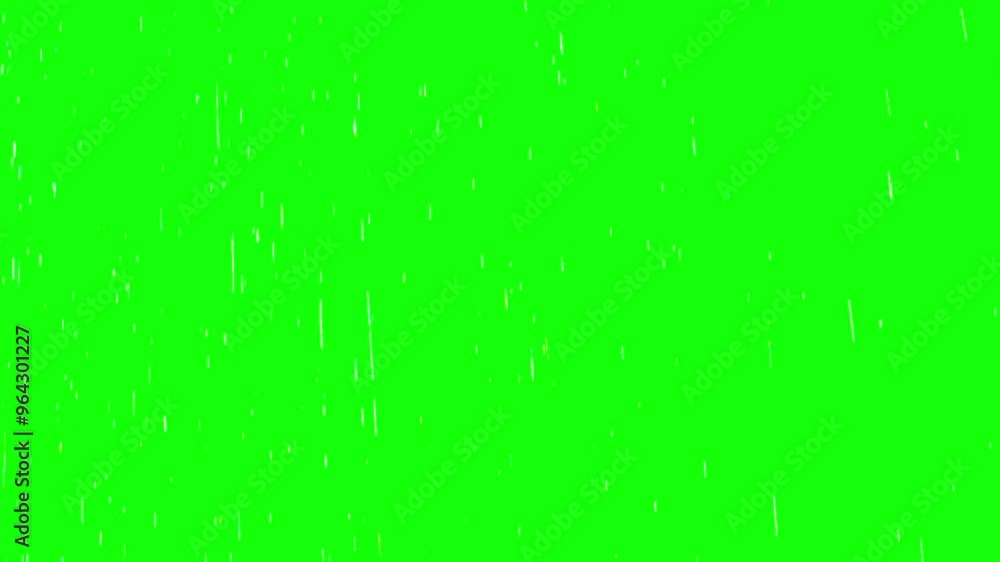 rain fall green screen slow motion 2d animated hand drawn rainfall ...