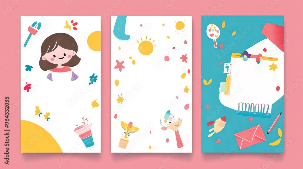 A cover template for a kids' activity book, designed for letter tracing ...