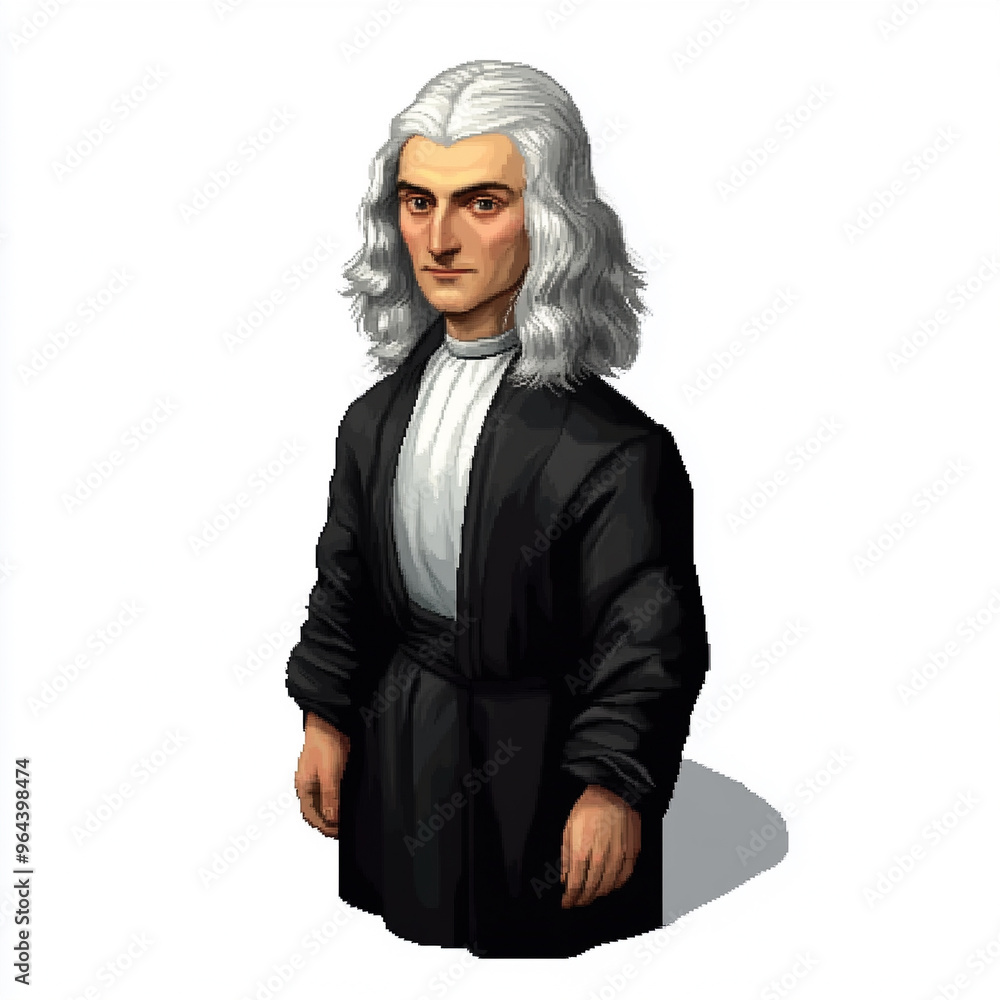 Sir Isaac Newton, Sir Isaac Newton, Sir Isaac Newton, Pixel art ...