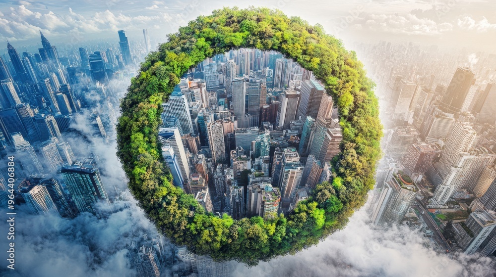 Visual representation of a circular economy, showing a continuous loop ...