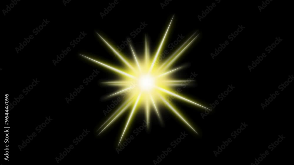 Rotating optical lens flare effect. Sunlight lens flares moving on the ...