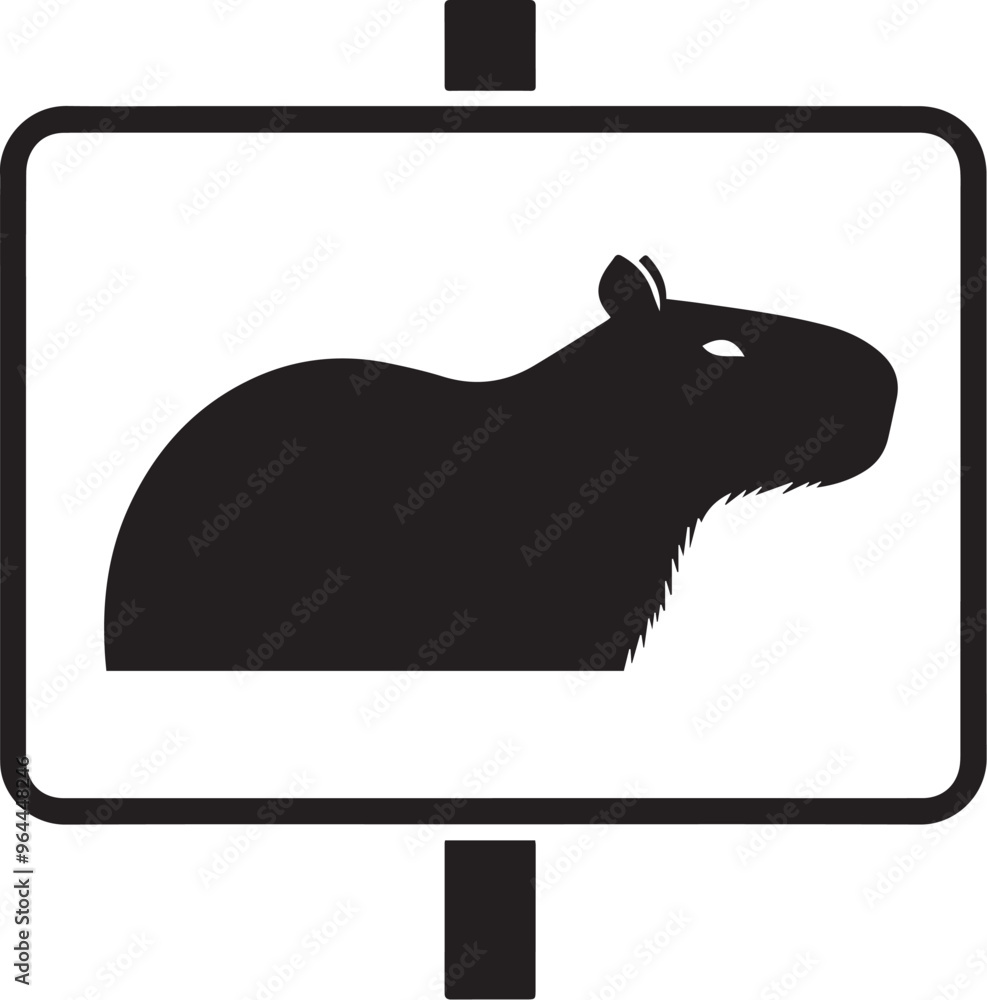 CAPYBARA IN TRAFFIC SIGN FOR GRAPHIC DESIGN AND VECTORS, VECTORIZED ...