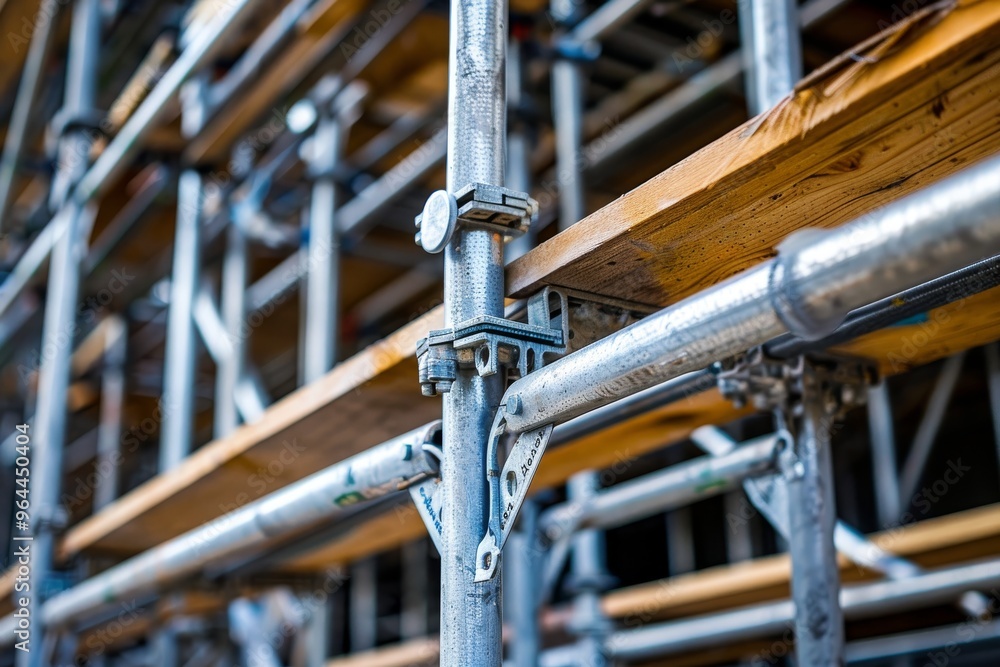 Scaffolding Structure A detailed view of scaffolding set up around a ...
