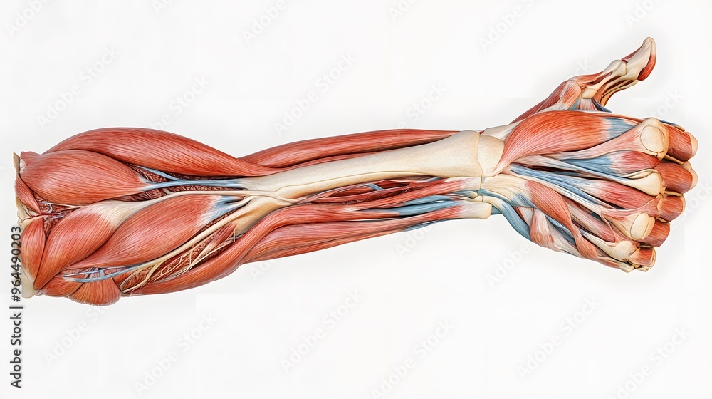 Cross-Section of the Arm Muscles: A cross-sectional view of the arm ...