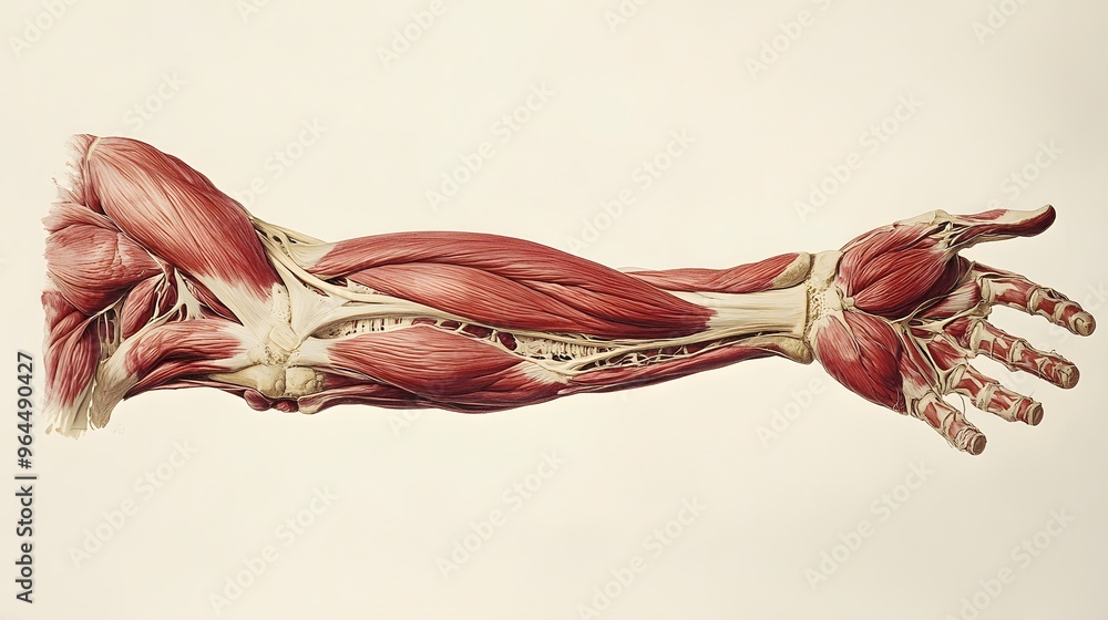 Cross-Section of the Arm Muscles: A cross-sectional view of the arm ...