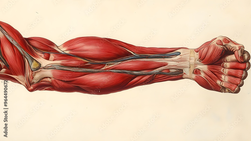 Foto de Cross-Section of the Arm Muscles: A cross-sectional view of the ...