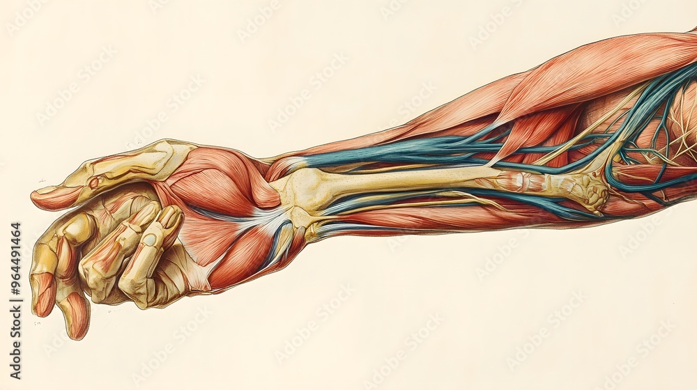 Cross-Section of the Arm Muscles: A cross-sectional view of the arm ...