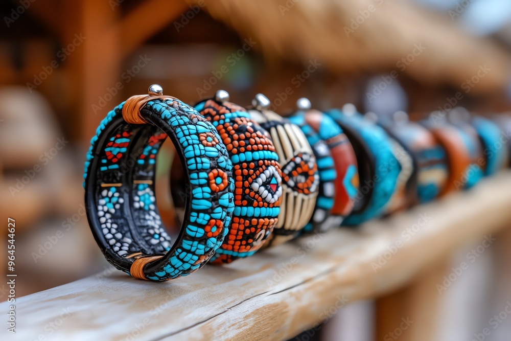 Souvenirs, tribal jewelry, handmade beauty reflects the traditions ...