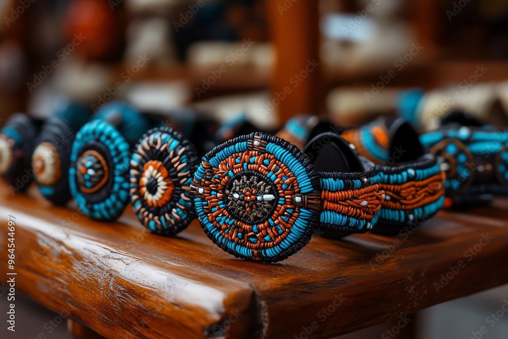 Souvenirs, tribal jewelry, handmade beauty reflects the traditions ...
