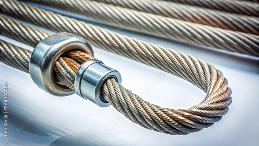 Steel wire rope sling clip used for lifting heavy objects in industrial ...