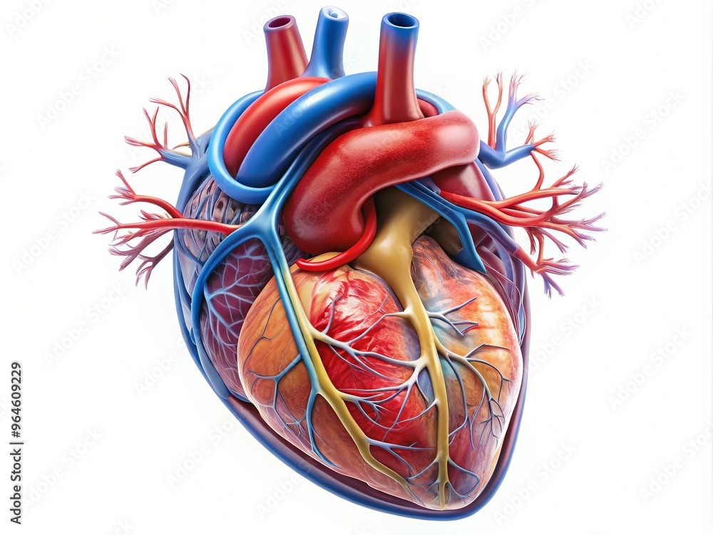 anatomy heart detailed internal organs medical accurate scientific ...